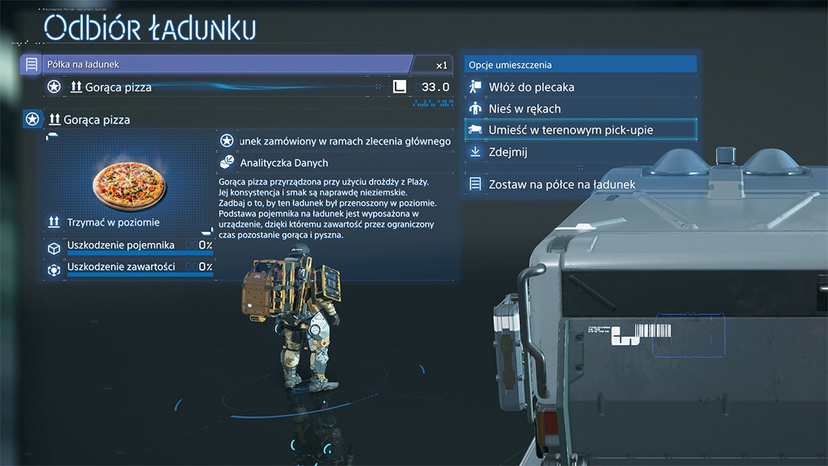 Death Stranding 2 - Zlecenie 25, gorąca pizza dla Analityczki Danych ...
