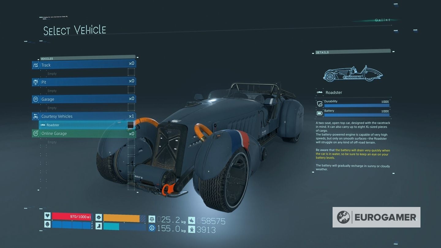 Death Stranding racing mode: How to unlock the race track and Roadster ...