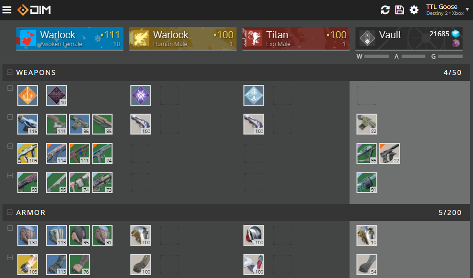 The incredibly useful Destiny Item Manager tool now works with Destiny ...