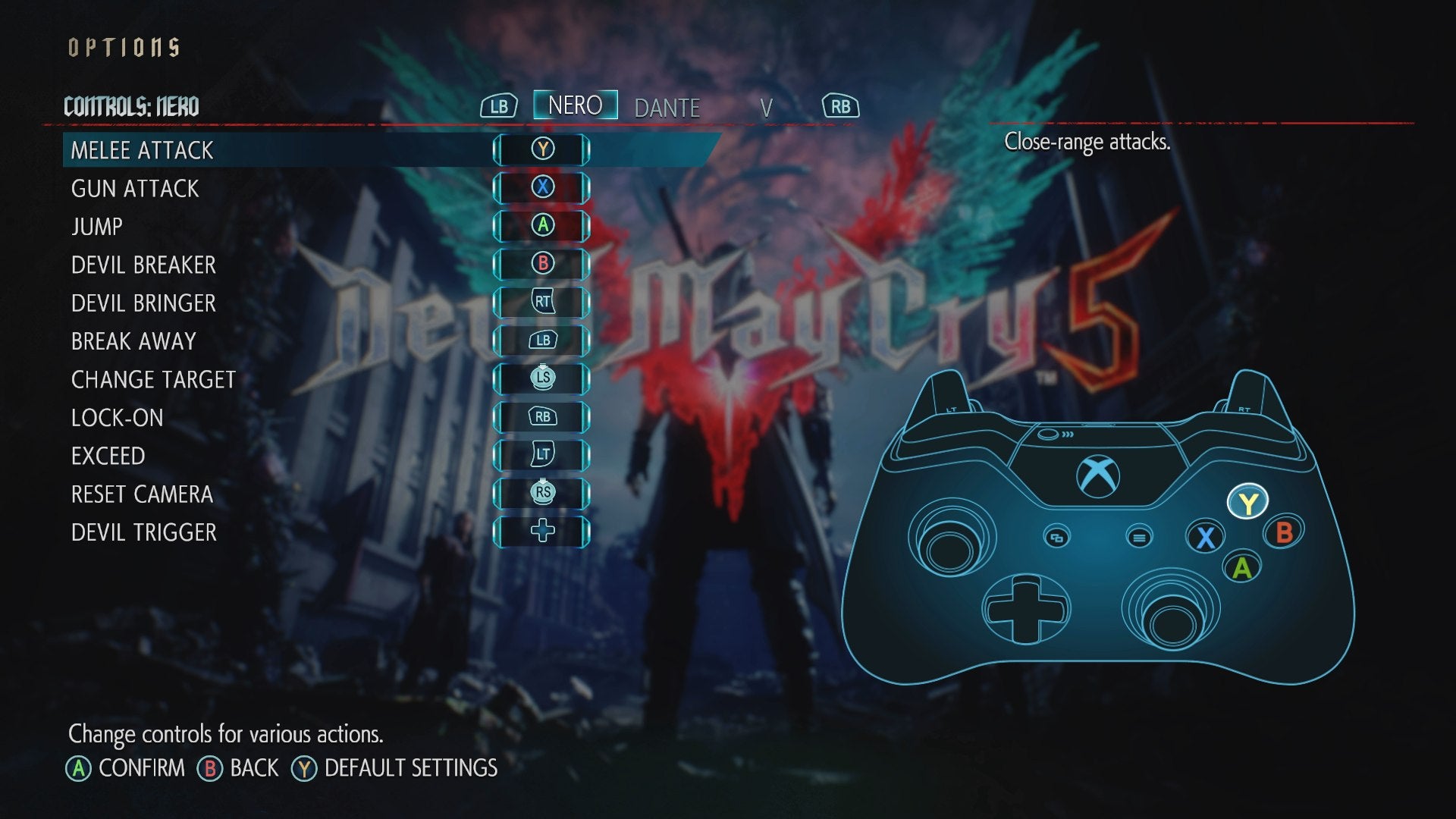 Devil May Cry 5 Controls - Dante, Nero, and V Control Layouts in Devil May Cry 5 | VG247