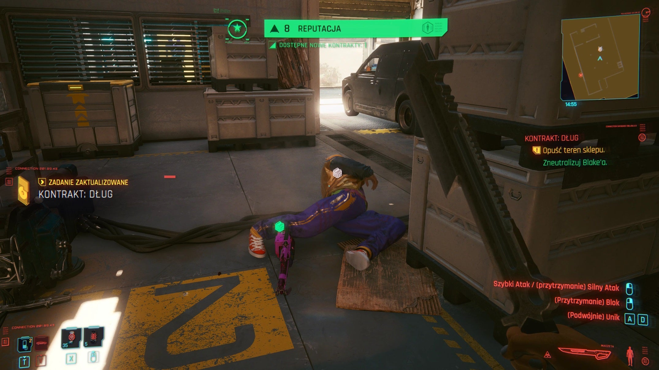 Cyberpunk 2077 - Kontrakt: Dług, zneutralizuj Blake'a | Eurogamer.pl