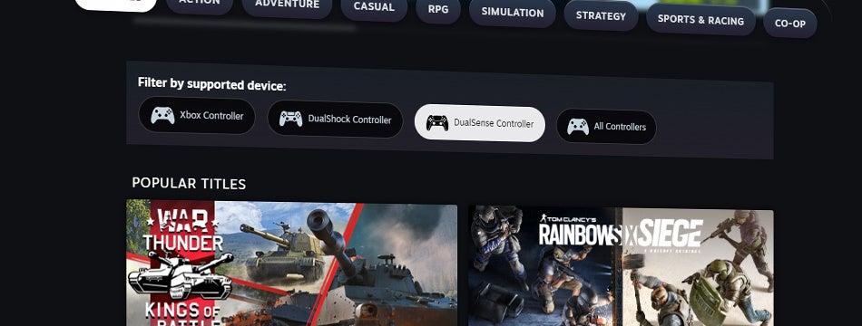 Steam now lets you know if games support PlayStation DualSense or ...