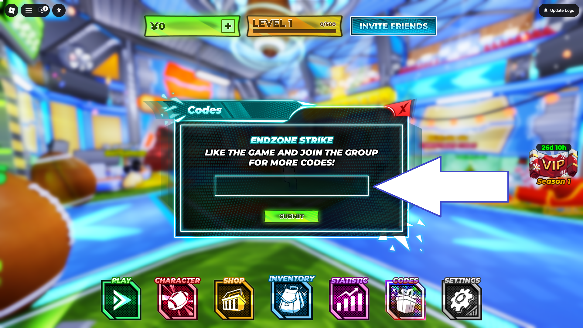 Códigos Endzone Strike para dezembro de 2025