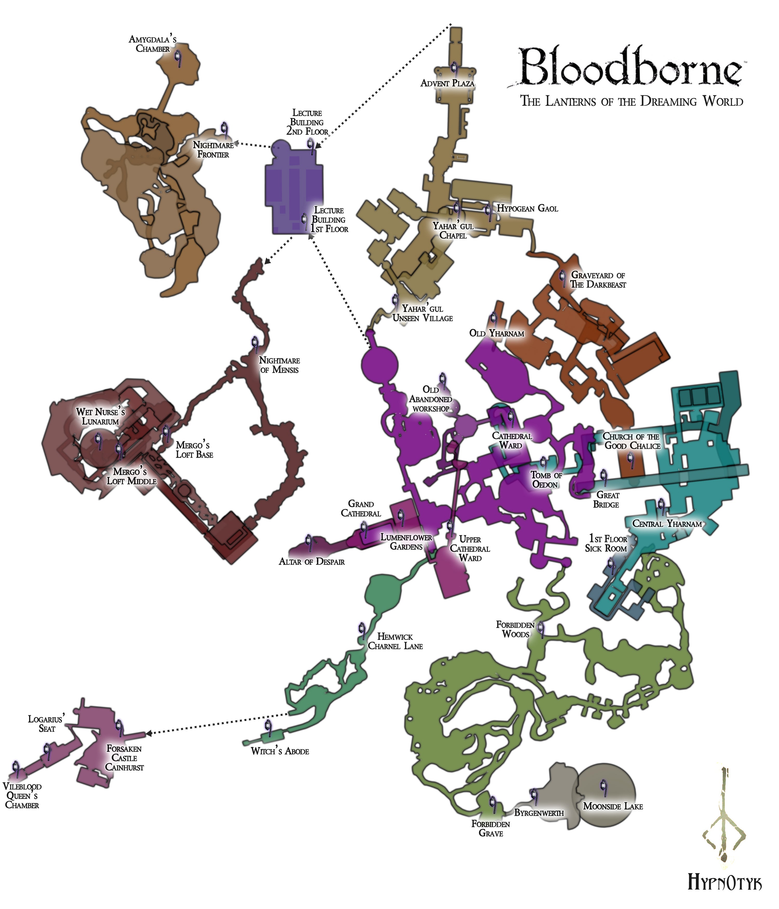 Así es el mapa completo de Bloodborne | Eurogamer.es