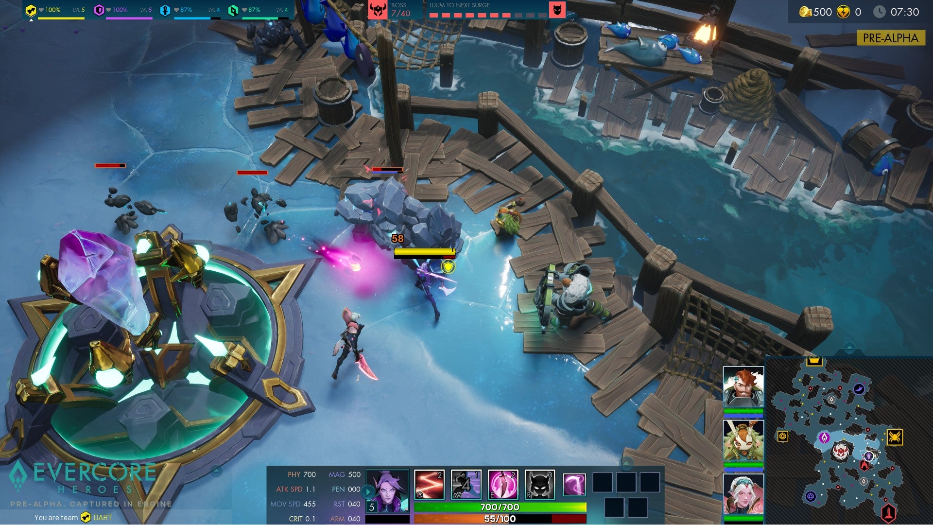 Evercore Heroes is a MOBA where teams race to finish dungeons the ...
