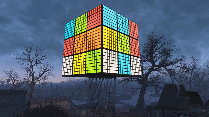 Amazing Fallout 4 build: giant, working Rubik's Cube | VG247