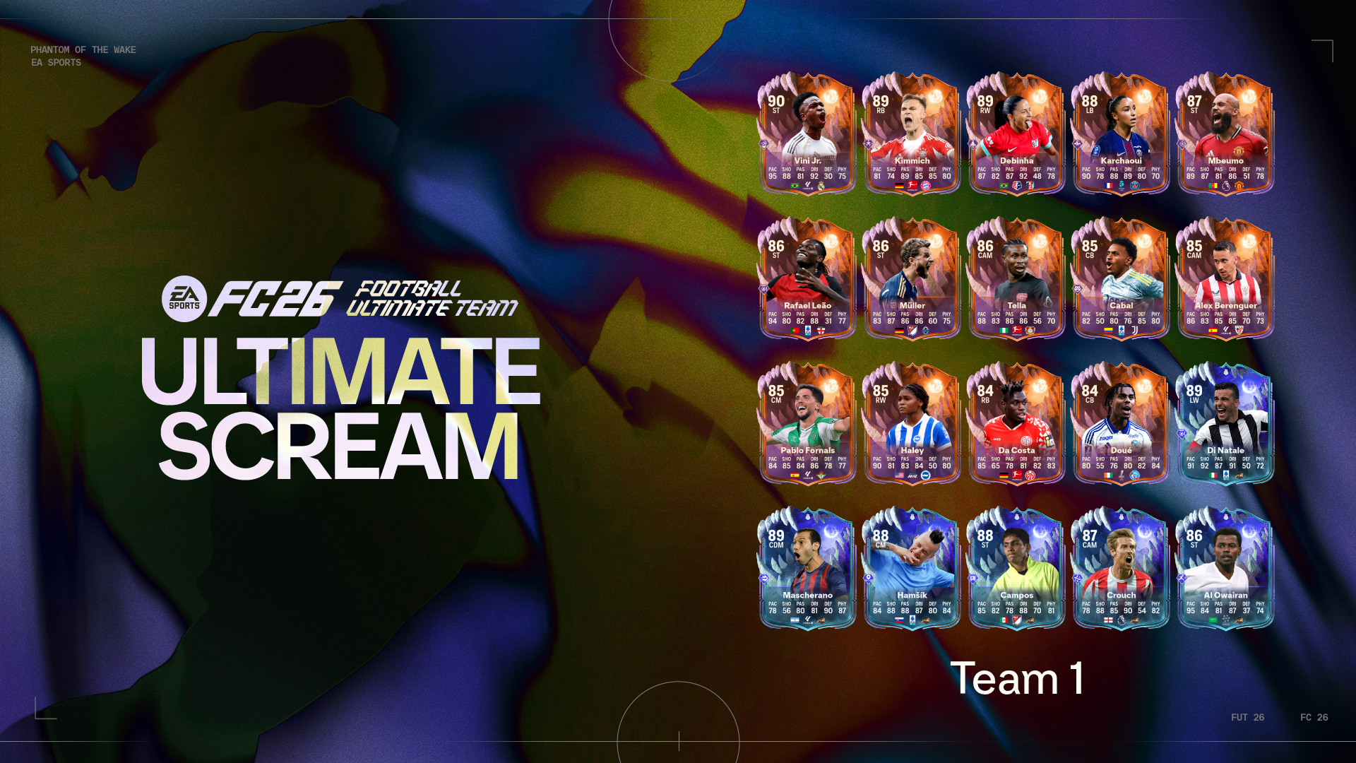 FC 26 Ultimate Scream Team 1 lands with Low Driven+ Vini Jr and other scary-looking upgraded ...