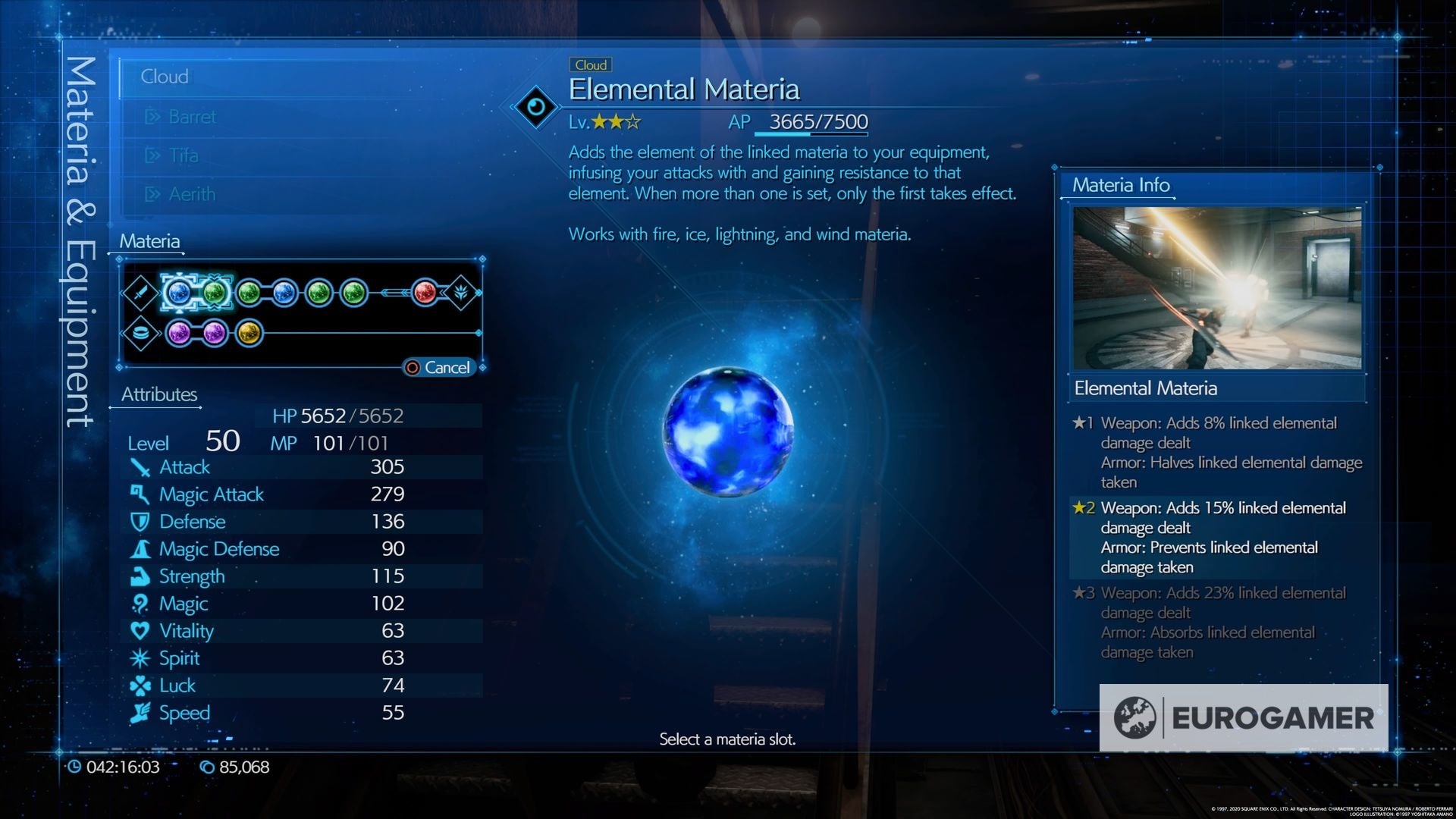 Final Fantasy 7 Remake best Materia guide: Combos, Materia builds and ...