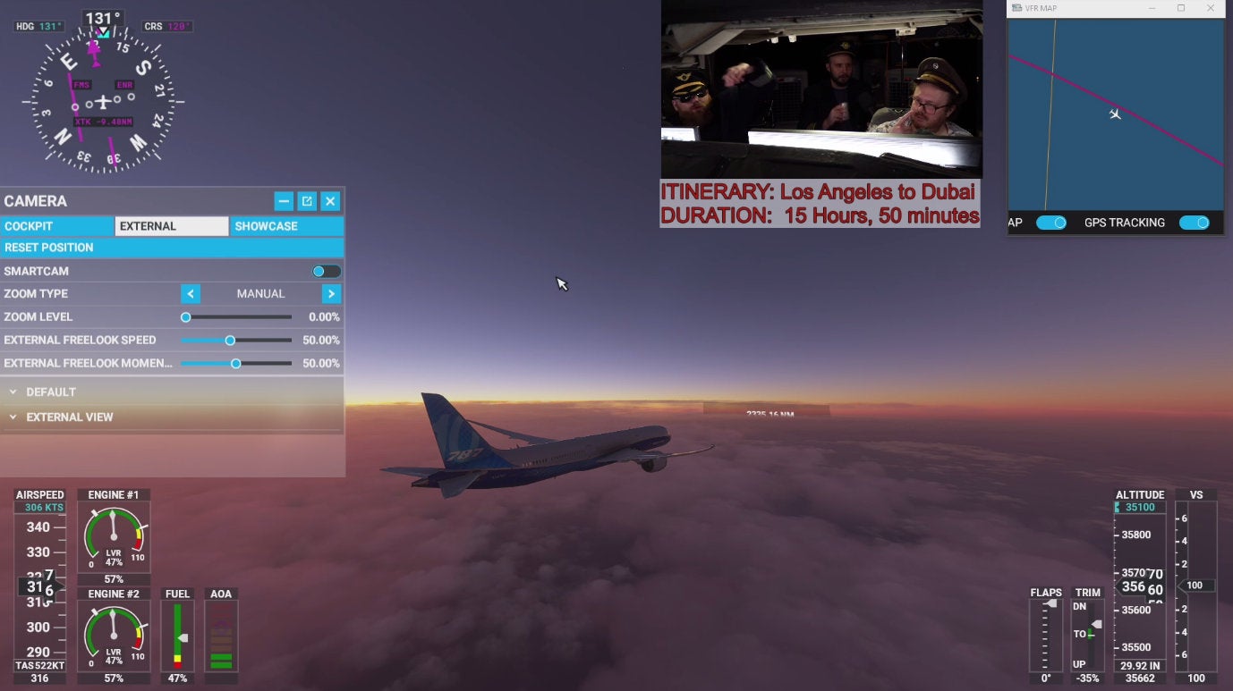 Microsoft Flight Sim pilots go all out for a 16-hour long haul | Rock ...