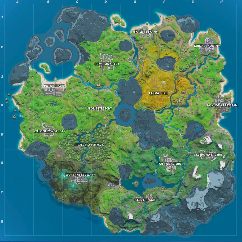 Fortnite - Rozdział 2: nowa mapa, wyzwania Odkryj nazwane miejsca i ...