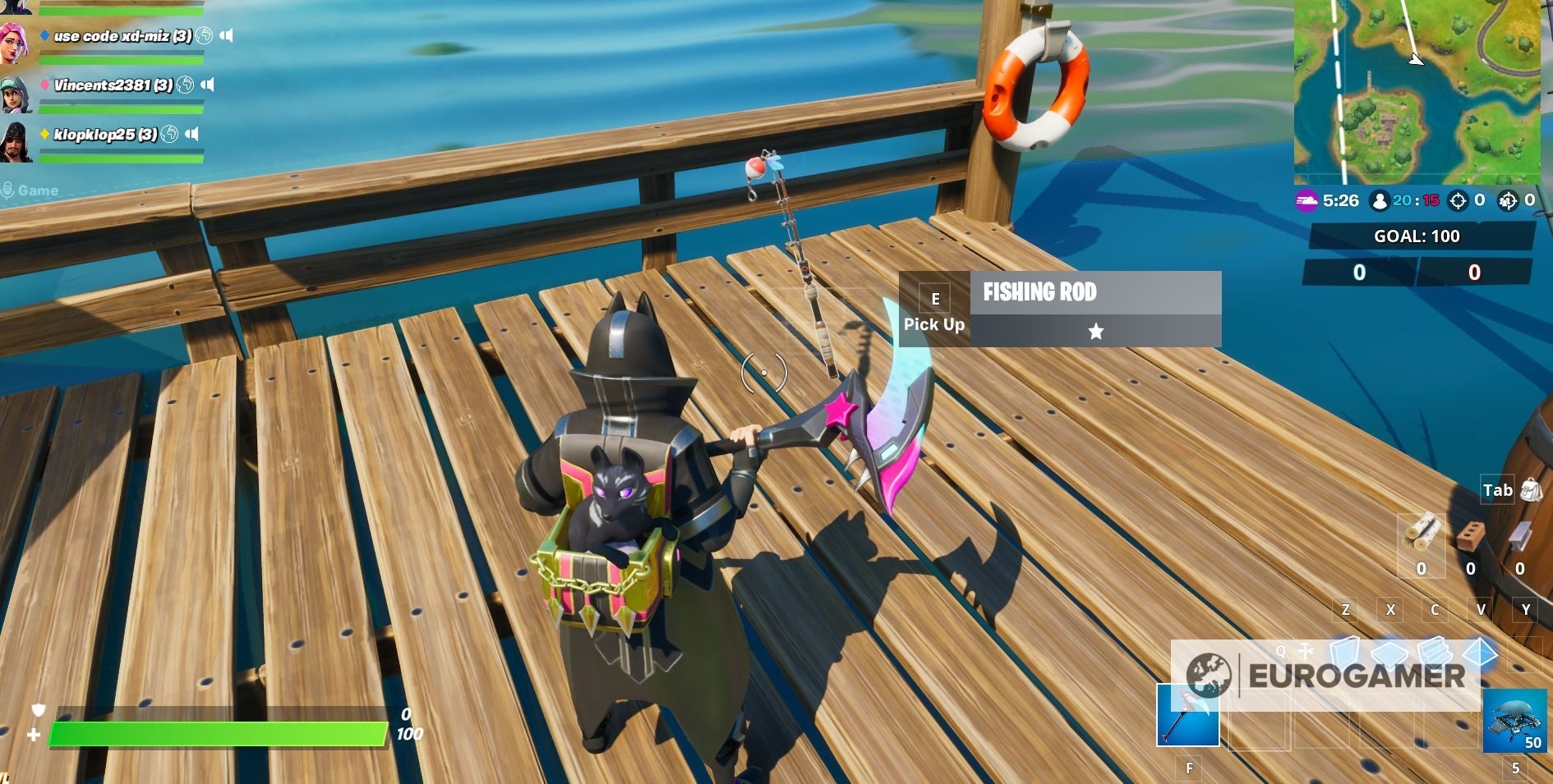 Fortnite Fishing - how to catch a weapon and fishing locations ...