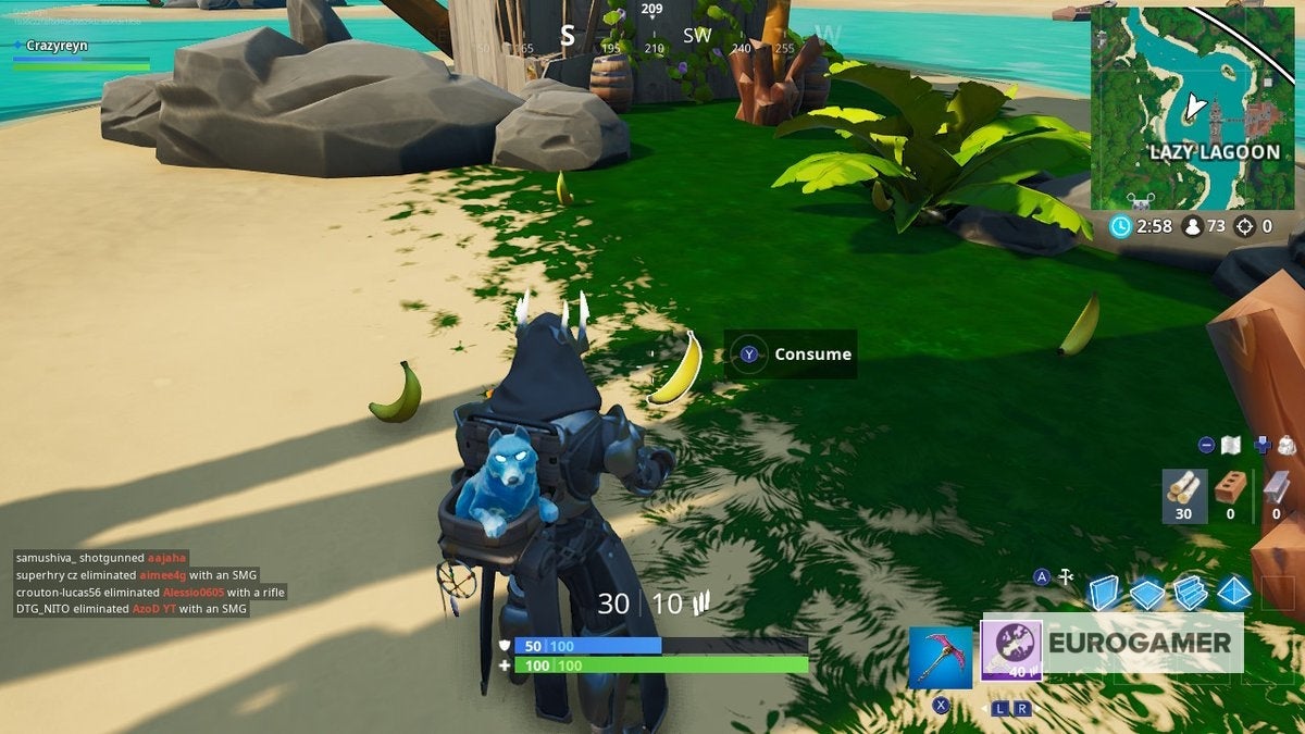 Fortnite Foraged Mushroom locations, as well as Apple, Banana, Coconut ...