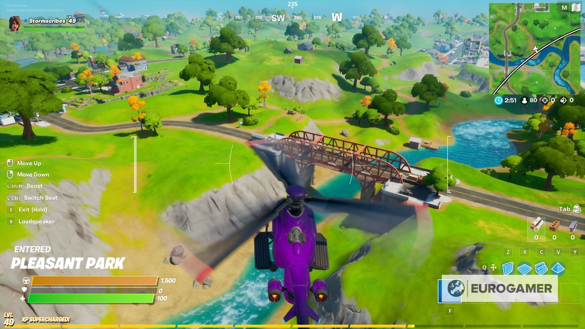 Fortnite: Fly a choppa under Purple, Red and Blue steel bridges ...