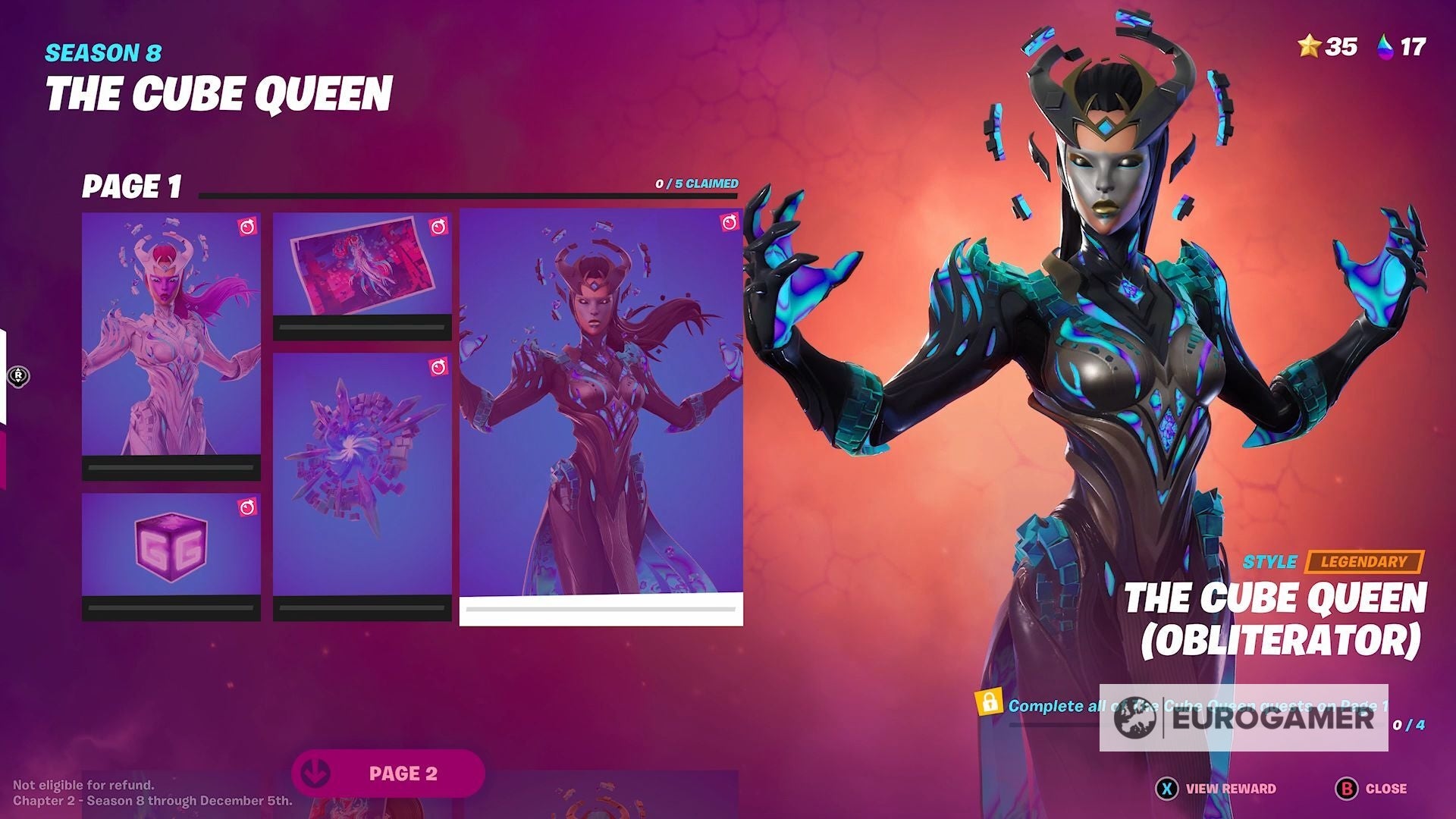Fortnite Cube Queen skin: How to unlock Cube Queen, including Obliterator and Islandbane forms ...
