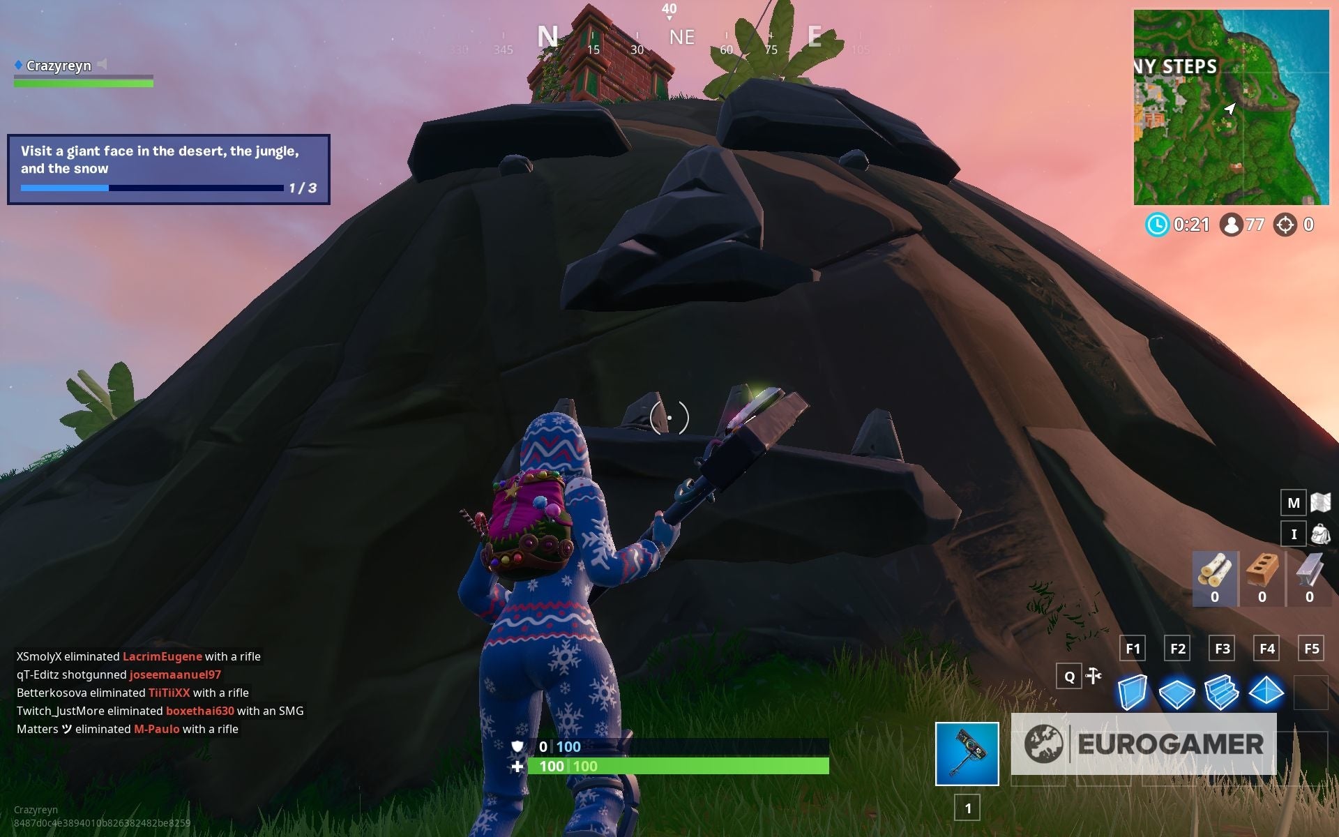 Fortnite giant face in desert, jungle and snow locations | Eurogamer.net