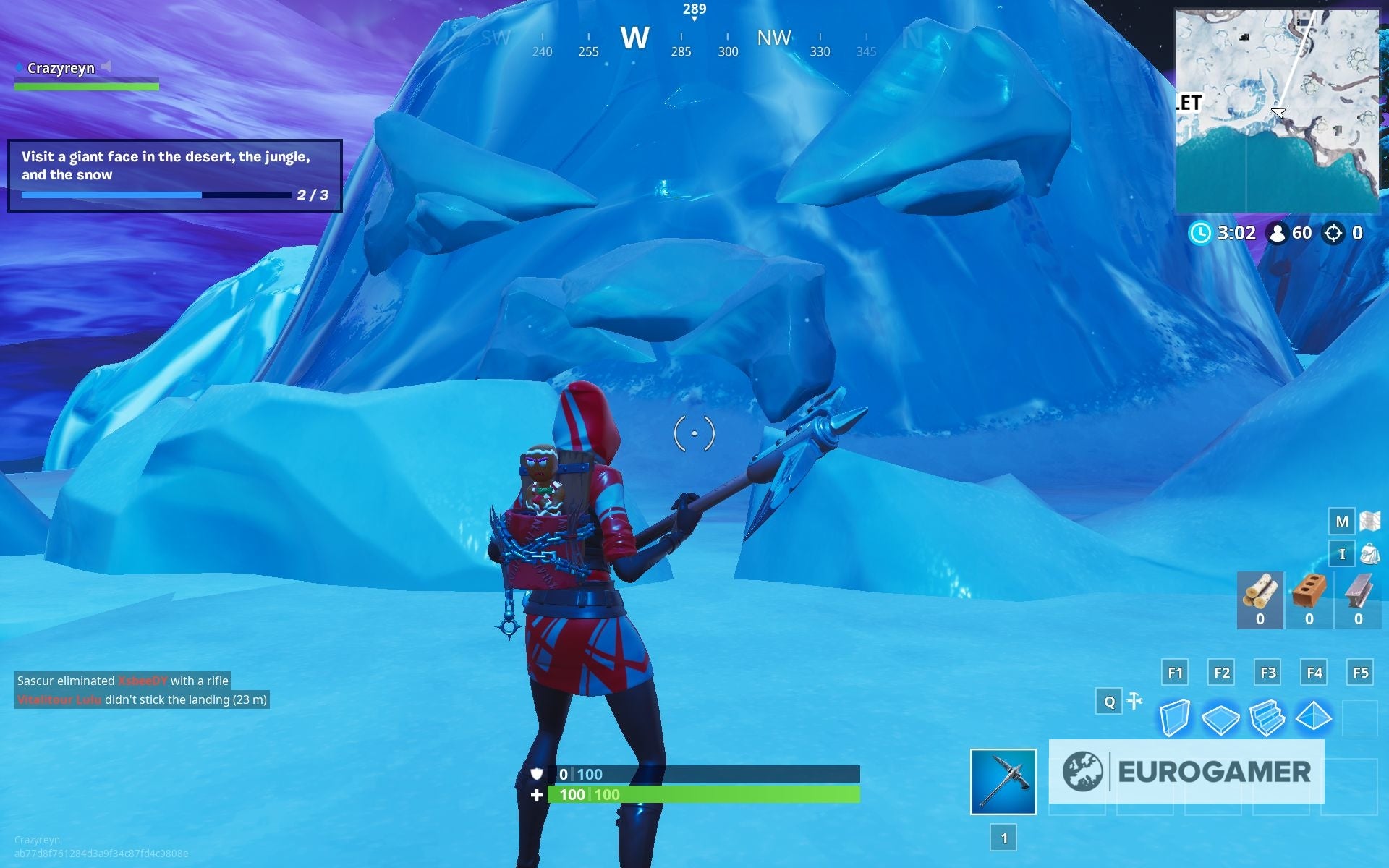 Fortnite giant face in desert, jungle and snow locations | Eurogamer.net
