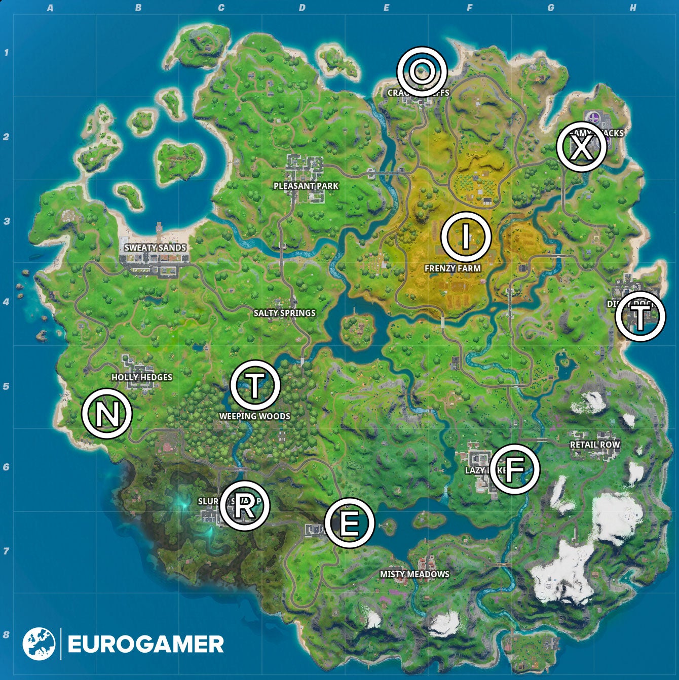 Fortnite hidden letters F, O, R, T, N, I, T, E and XP Drops in loading ...