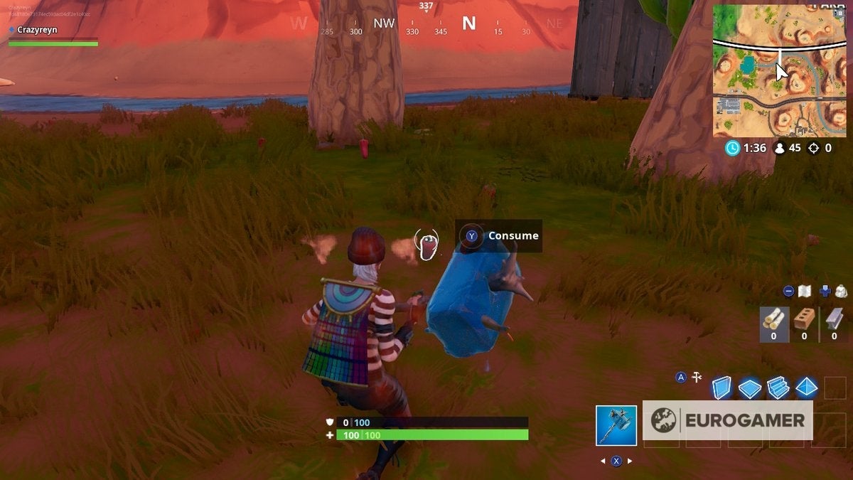 Fortnite Foraged Mushroom locations, as well as Apple, Banana, Coconut ...