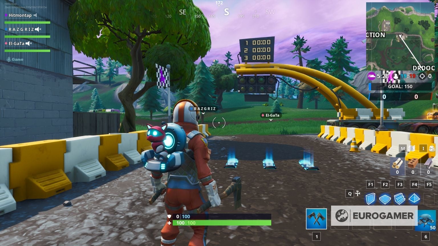 Fortnite Race Track locations: where to find a desert race track, snowy ...