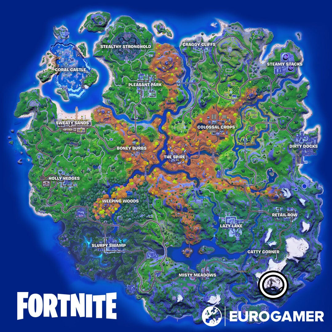 Fortnite - Tallest mountain location: Place a spirit crystal at the ...