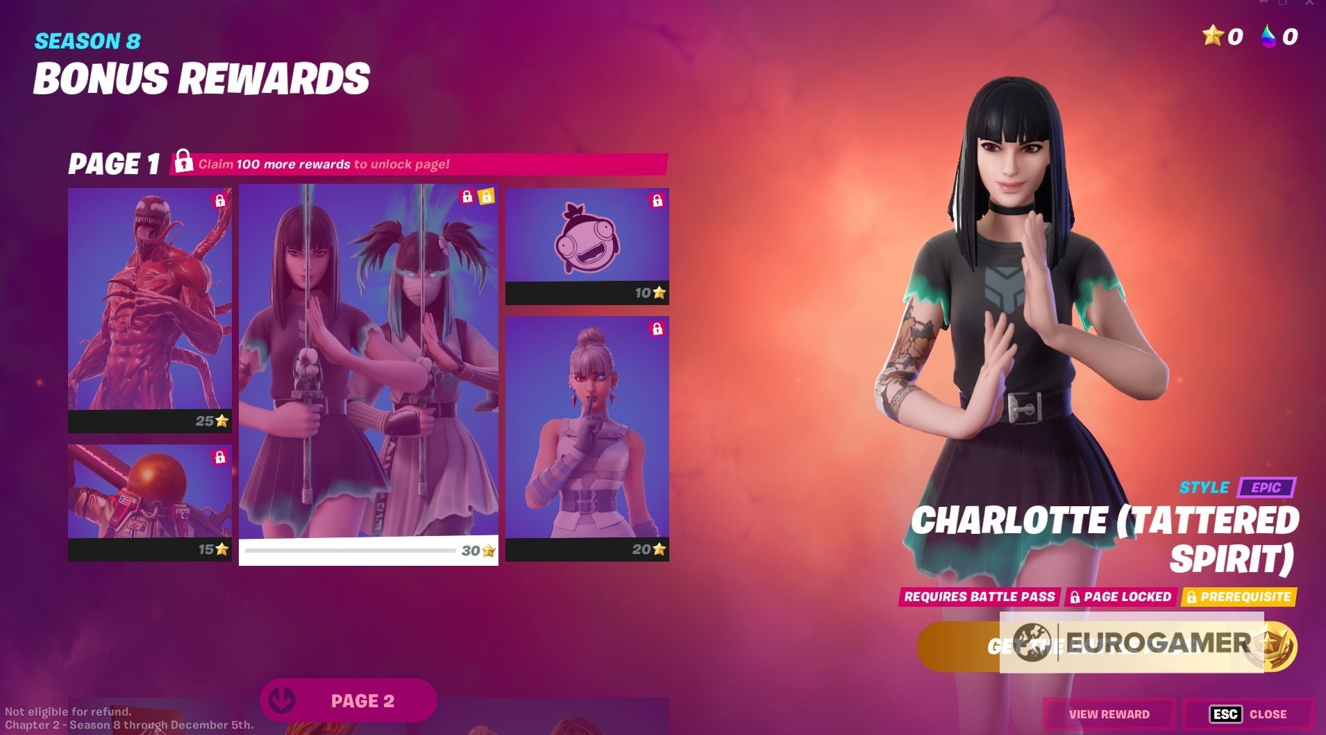 Fortnite Season 8 Battle Pass skins, including Charlotte, Kor, Fabio ...