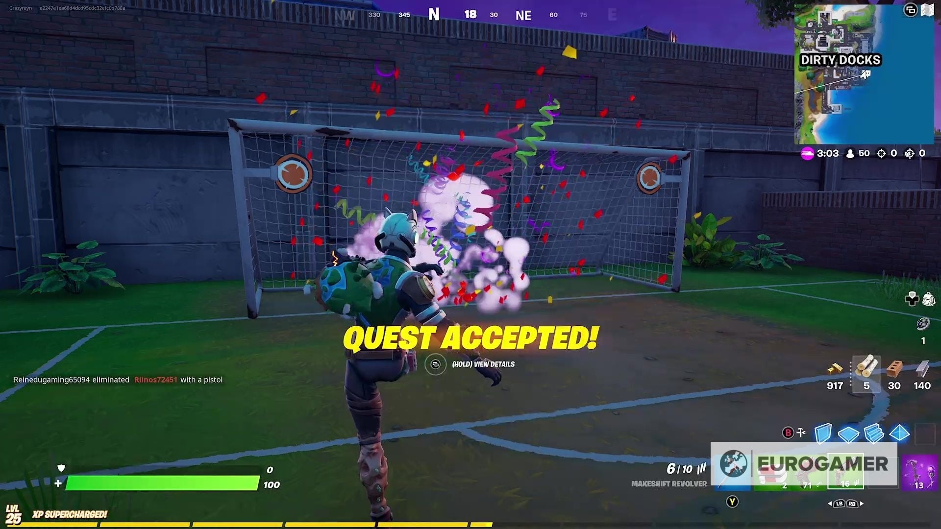 Fortnite Soccer character locations and where to score a goal with the ...