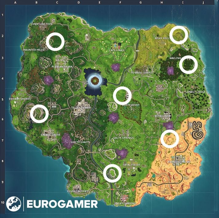 Fortnite Shooting Gallery locations - Where to shoot targets east of ...