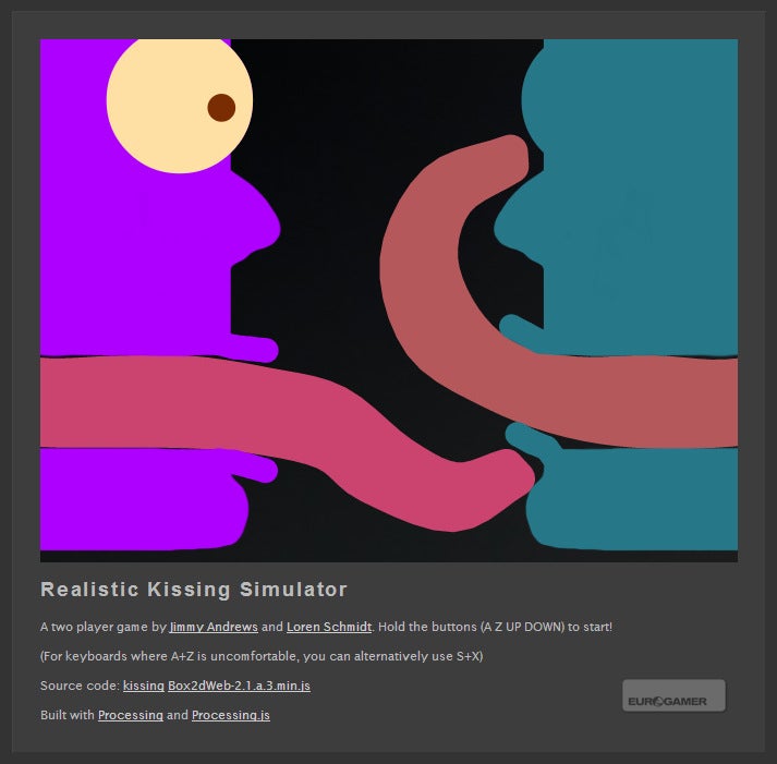 Don't snog your arm, play Realistic Kissing Simulator | Eurogamer.net