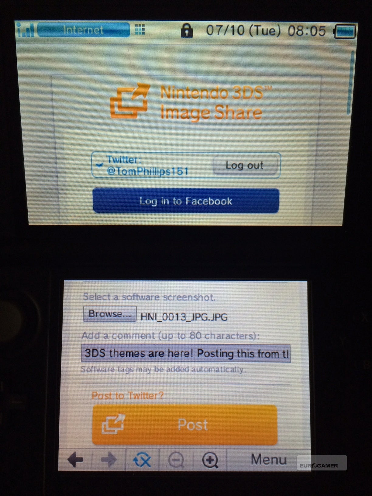 3DS system update adds themes, image share tool | Eurogamer.net