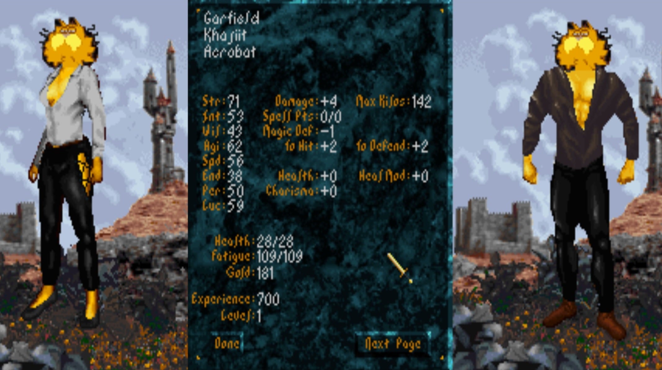 Play The Elder Scrolls: Arena as overly muscular Garfield | Rock Paper ...