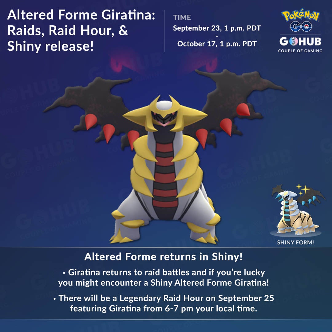 Pokémon Go Raid De Giratina Forma Alterada Counters Horários