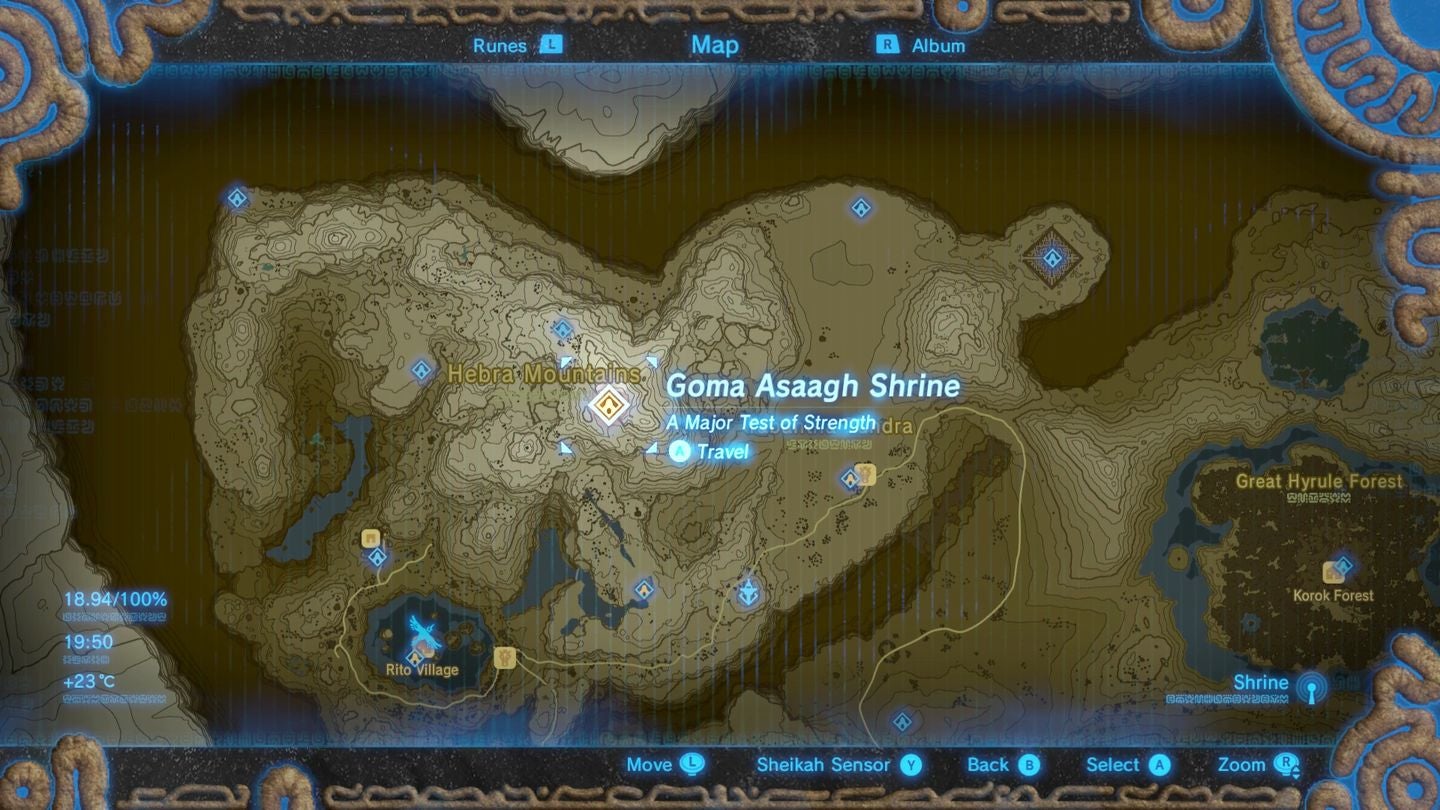 Zelda: Breath of the Wild - Shrine Goma Asaagh em Hebra Peak | Eurogamer.pt