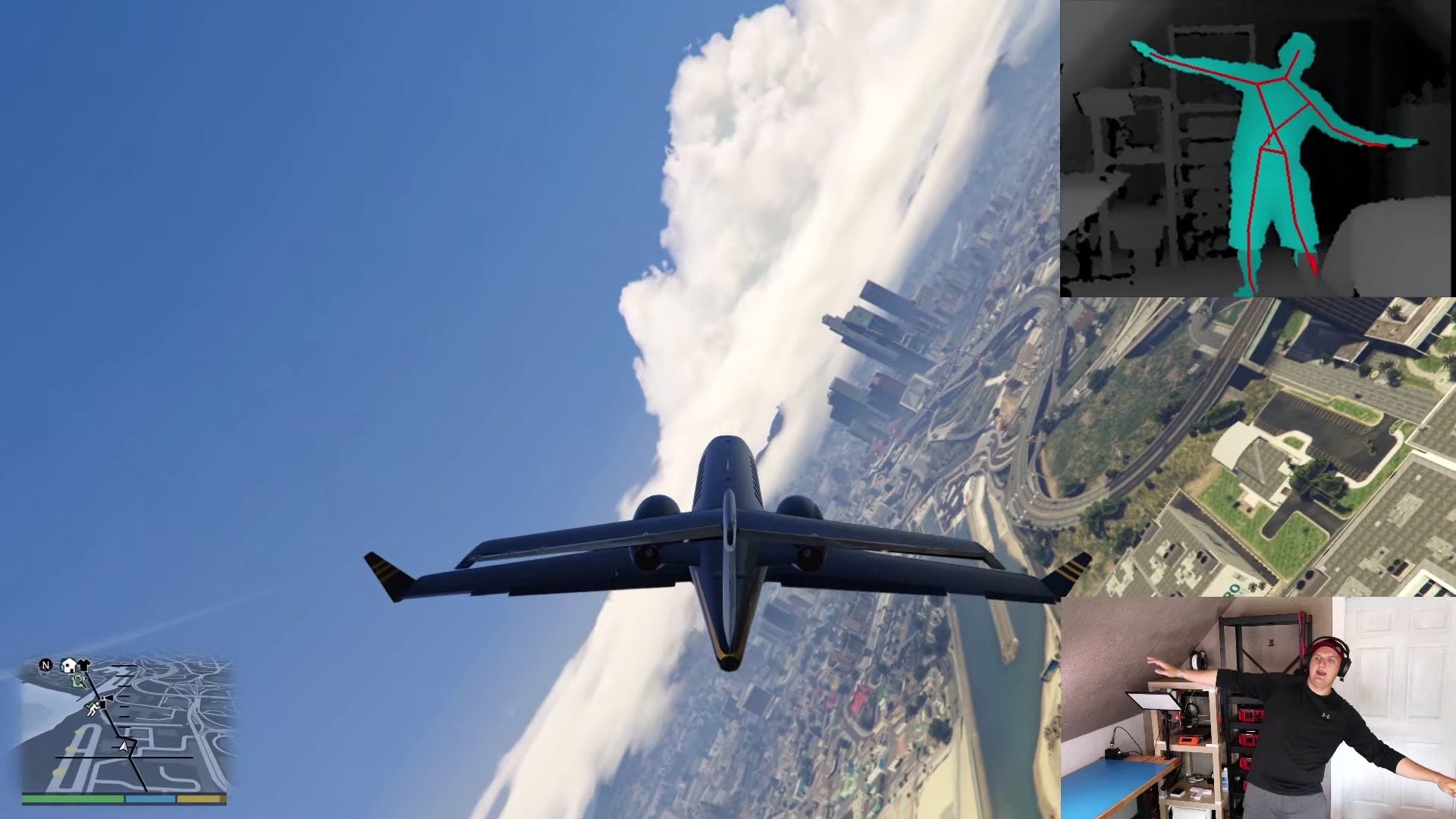 Fly a plane in GTA by pretending to be a plane, with Kinect | Rock ...