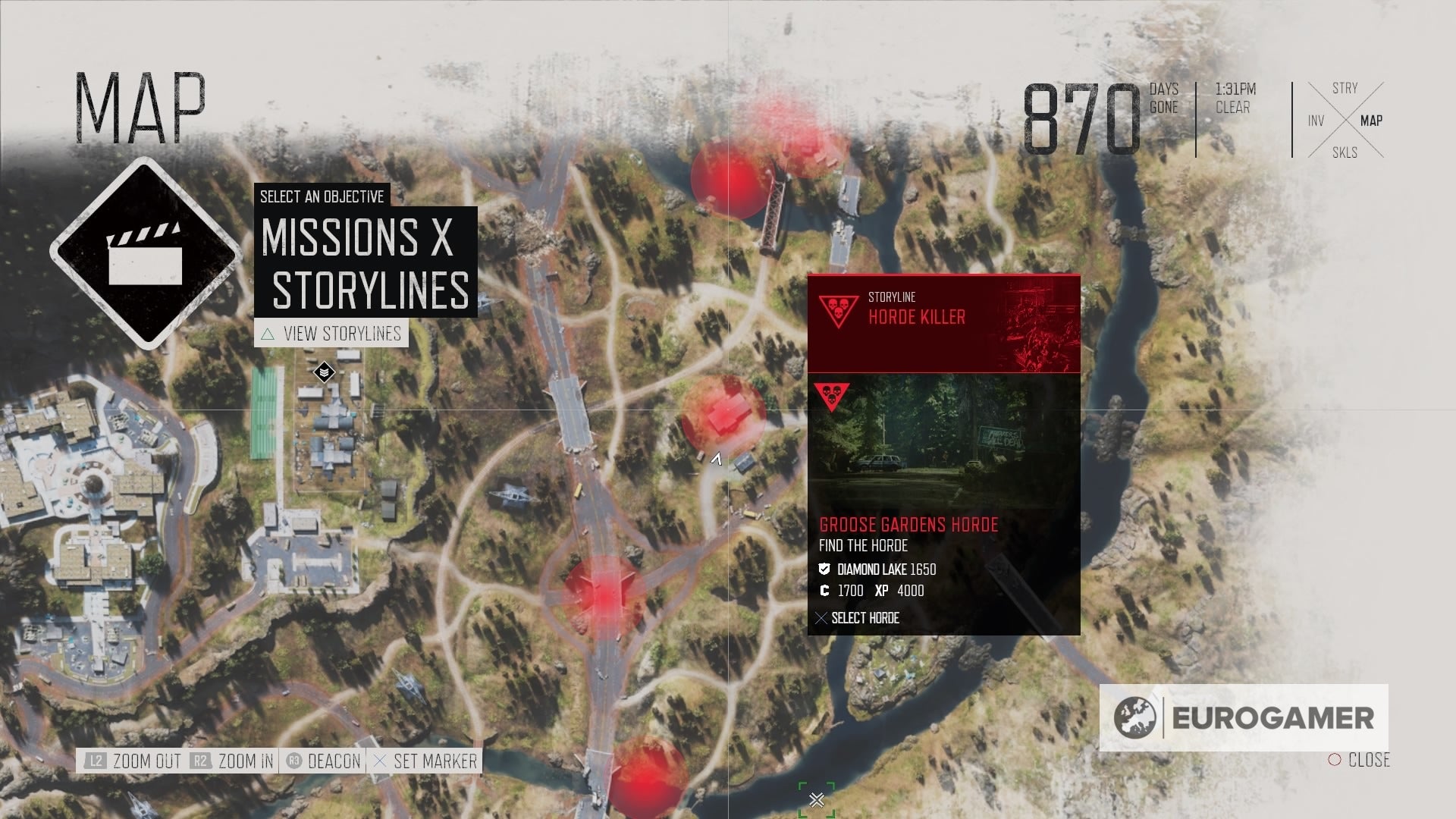 Days Gone Horde locations list, maps and tips to take down a Horde ...