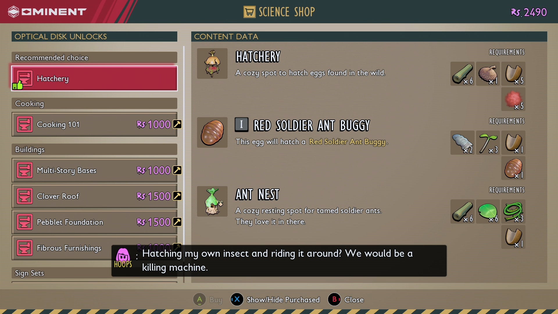 How to unlock Buggy mounts with the Hatchery in Grounded 2 | Rock Paper ...