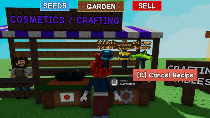 grow a garden lightning rod recipe items at crafting table
