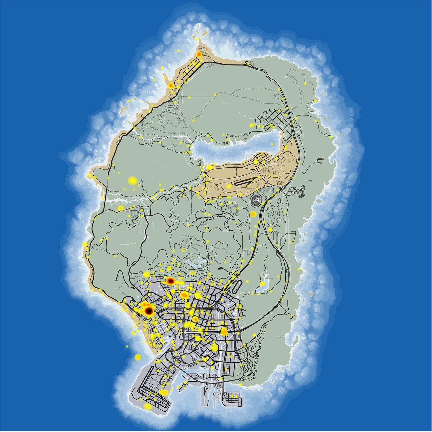 Gta 5 Online Map How To Install Satellite View Map With Colorful Blips