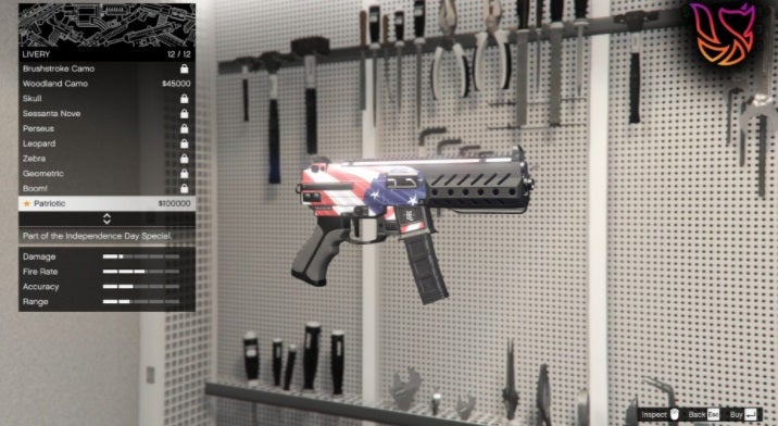 GTA Online: Independence Day Special weapon skins and livery prices ...