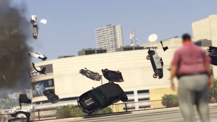 GTA 5 combined with Skyrim's fus ro dah dragon shout makes for ...