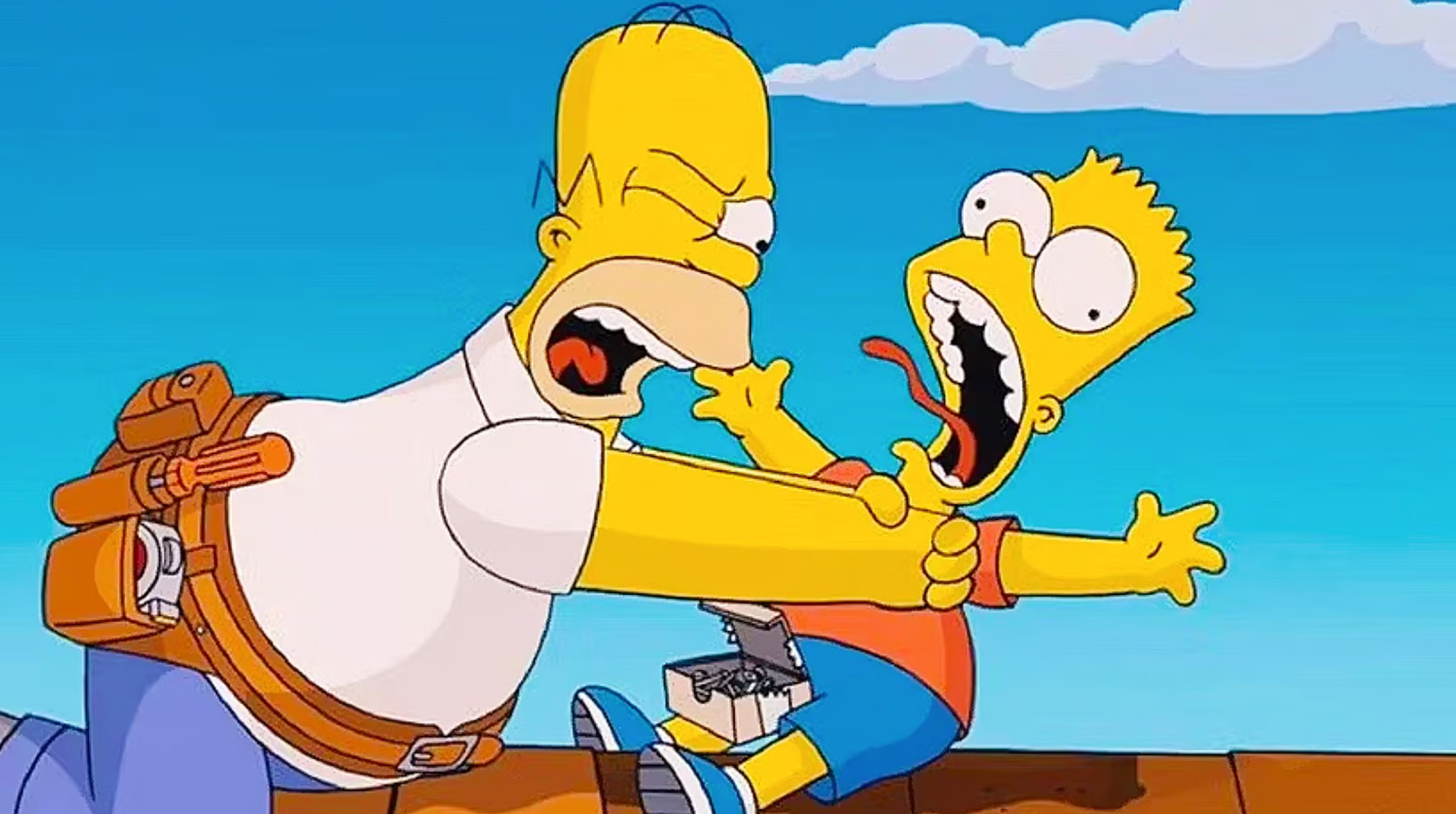 Sabes porque é que nos Simpsons o Homer já não estrangula o Bart ...