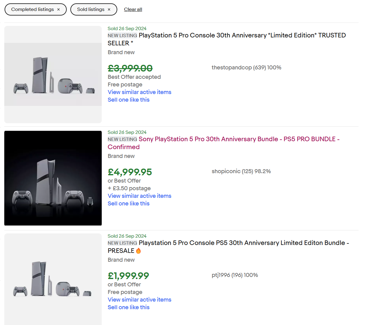 PS5 Pro 30th Anniversary bundles already selling for thousands on eBay ...