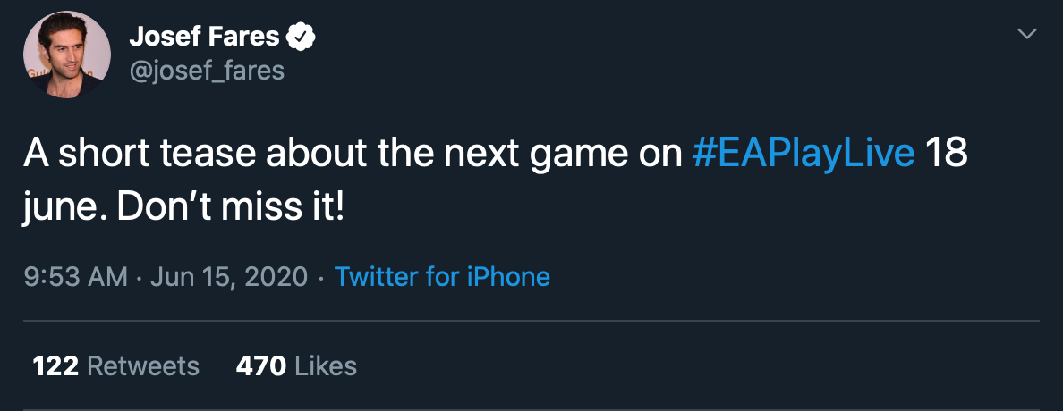 A Way Out Dev's Next Game Will Be Revealed at EA Play This Week | VG247