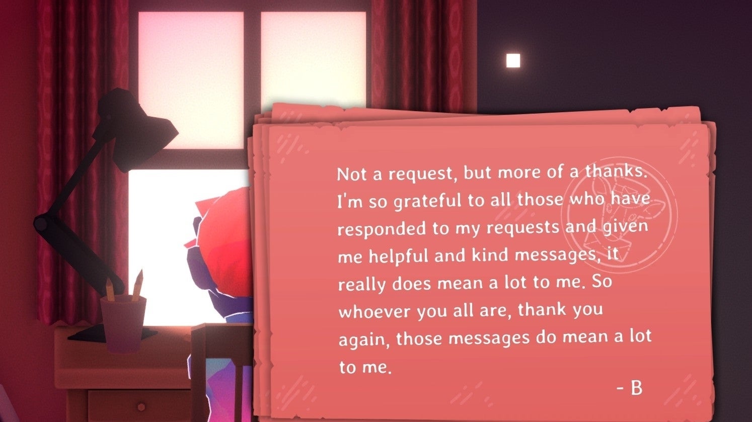 Kind Words is a beautiful game about helping real people by writing ...