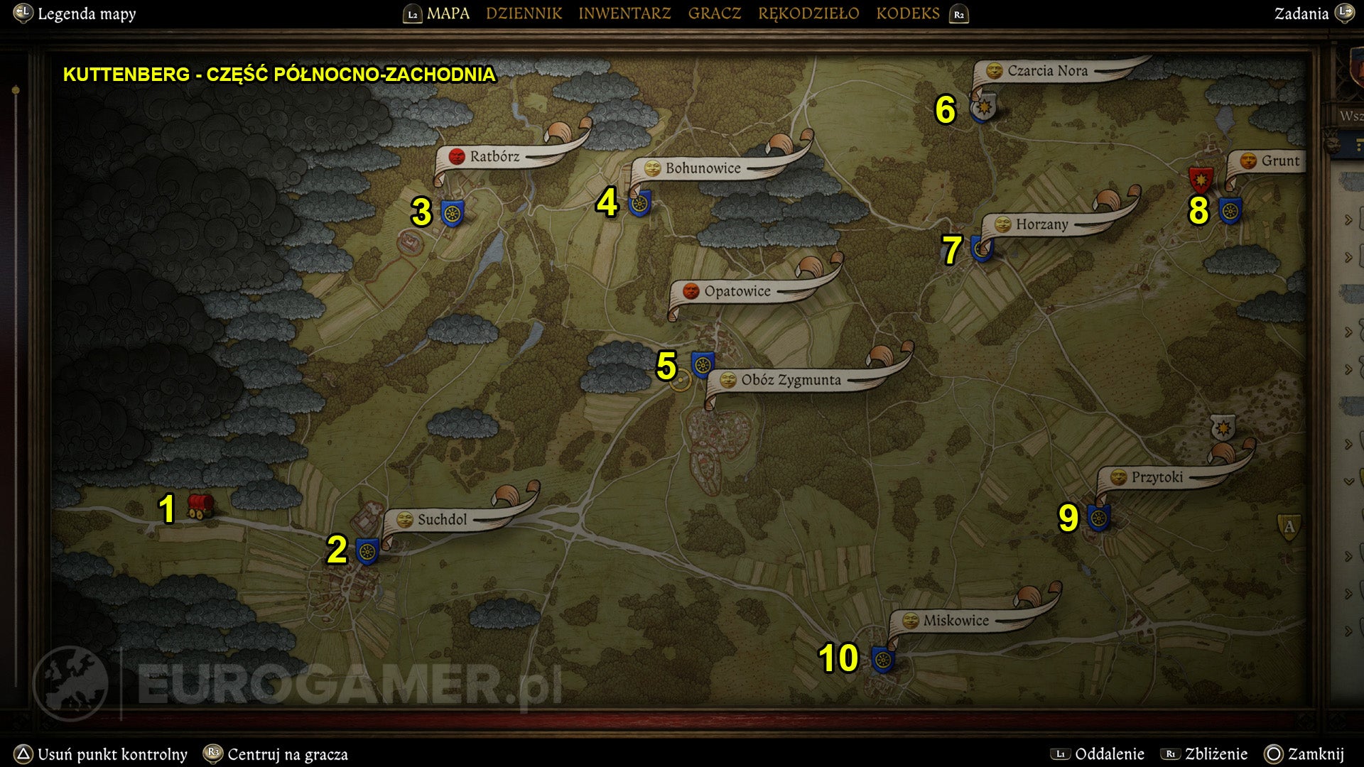 Kingdom Come Deliverance 2 - Kuttenberg: mapa regionu, wszystkie punkty ...
