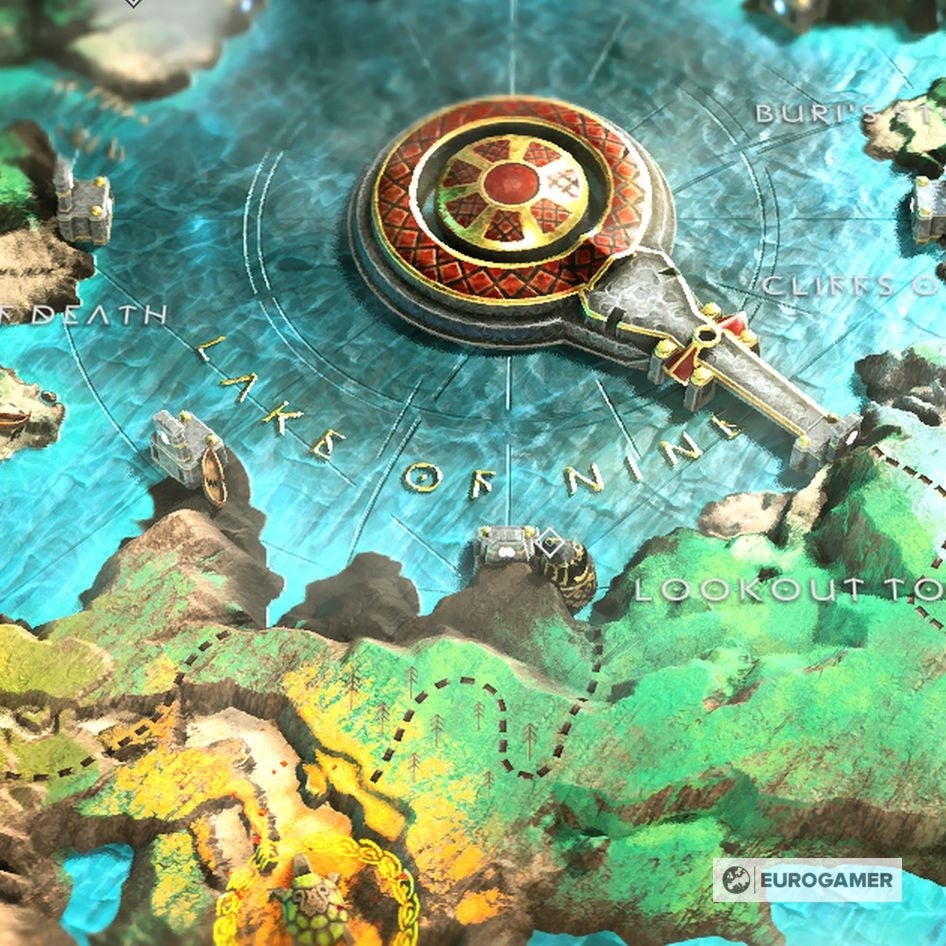 God of War Treasure Map locations - Where to find Don't Blink, Kneel ...