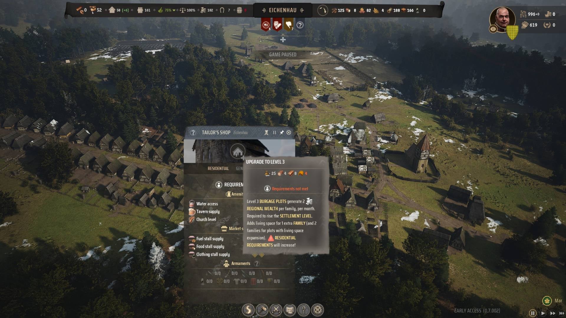 How to level up Burgage Plots in Manor Lords | Eurogamer.net