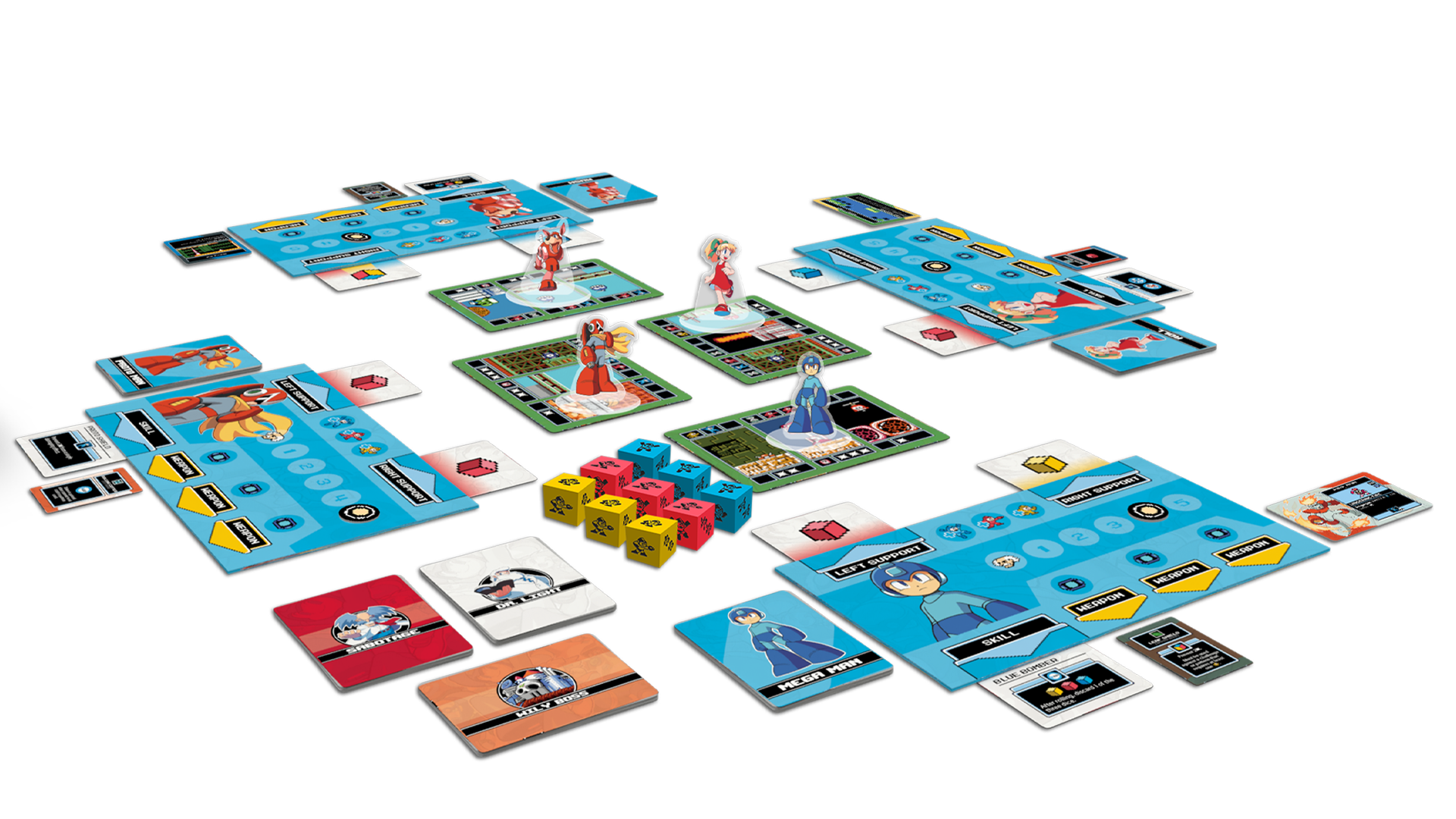 Mega Man Adventures is a co-op board game based on the first three ...