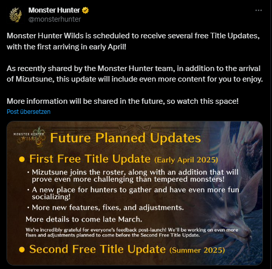 Monster Hunter Wilds: Roadmap bestätigt Mizutsune und einen noch viel ...