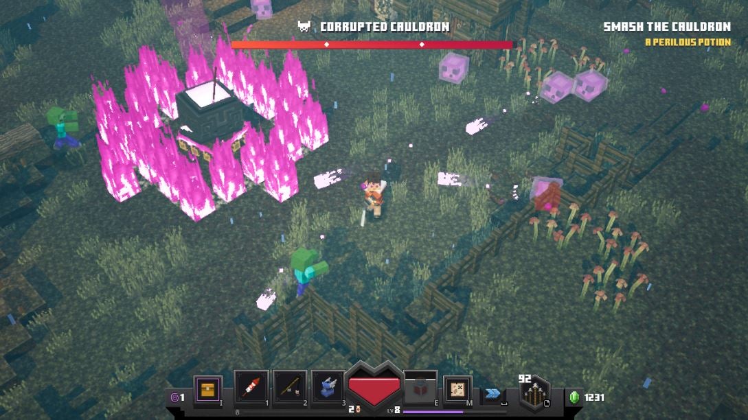 How to beat the Corrupted Cauldron in Minecraft Dungeons | VG247