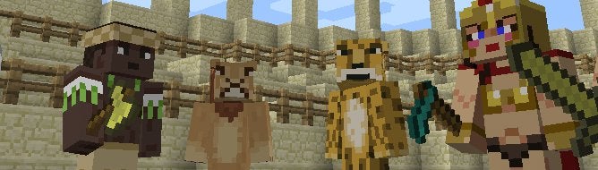 Minecraft Xbox 360 Battle & Beasts Skin Pack has all sorts of zany ...